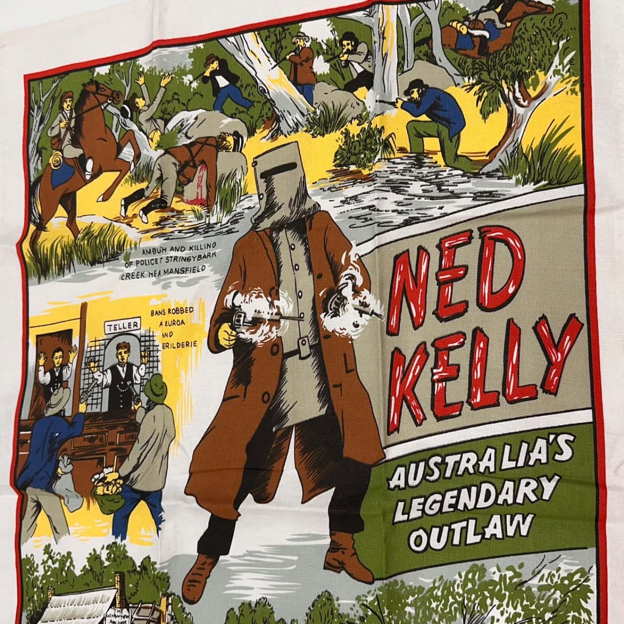 Ned Kelly Australia’s legendary outlaw tea towel (s)
