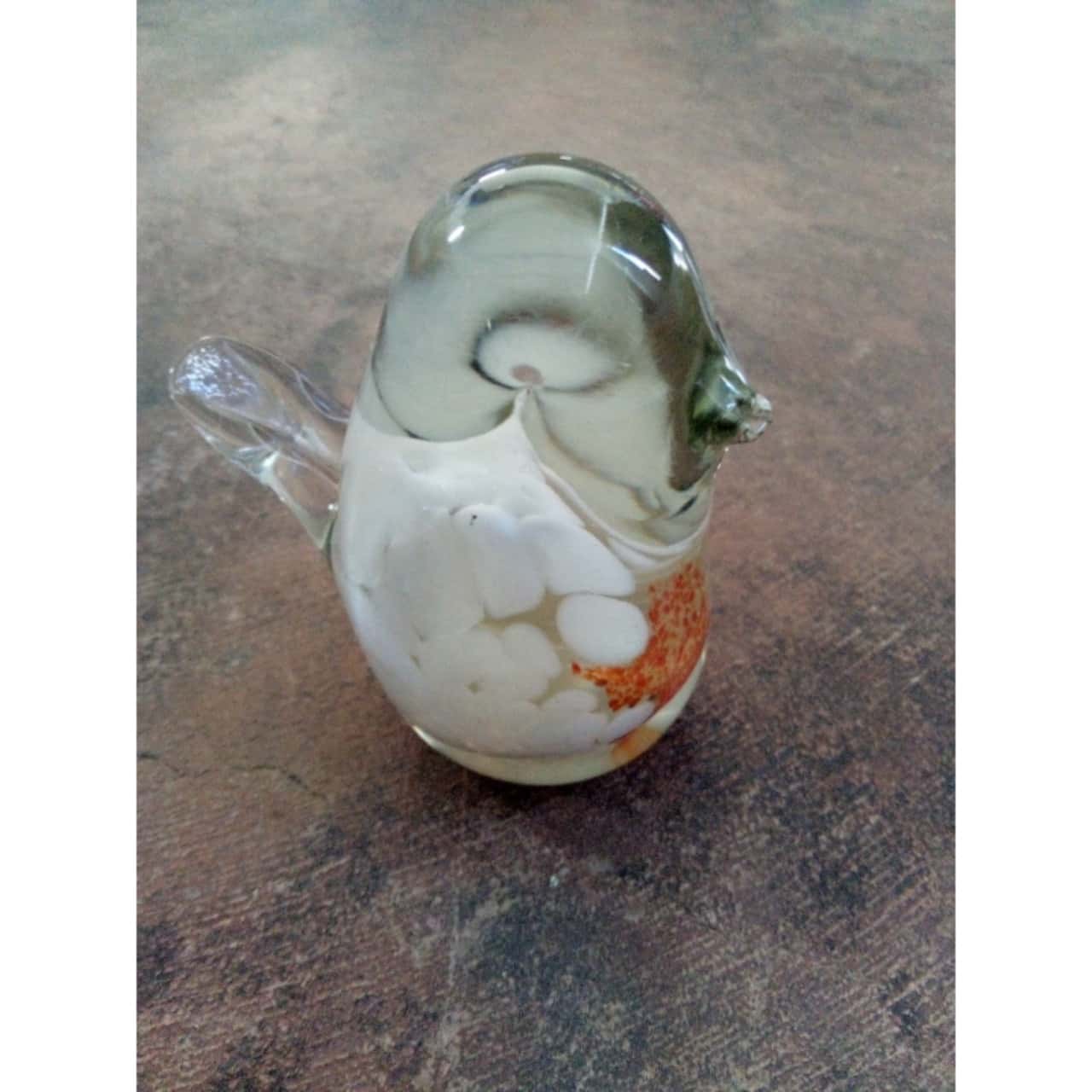 Cute Glass Bird Paperweight