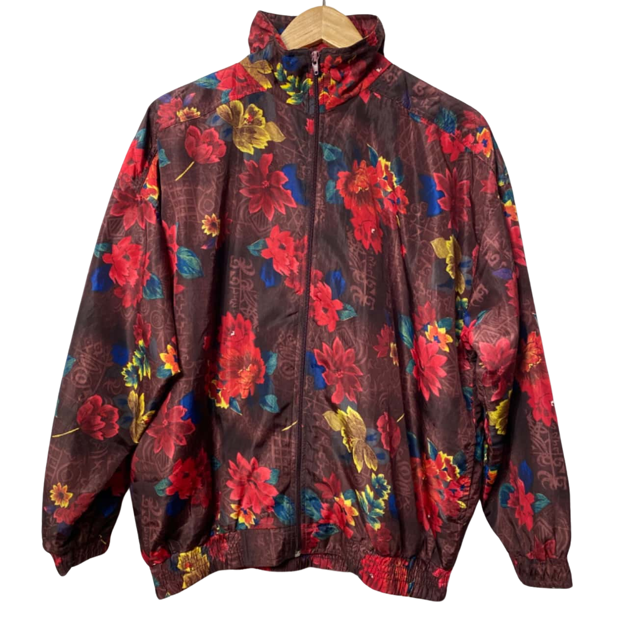 Vintage Women's Kaktus Size M/L Lightweight Red Floral Jacket(s)