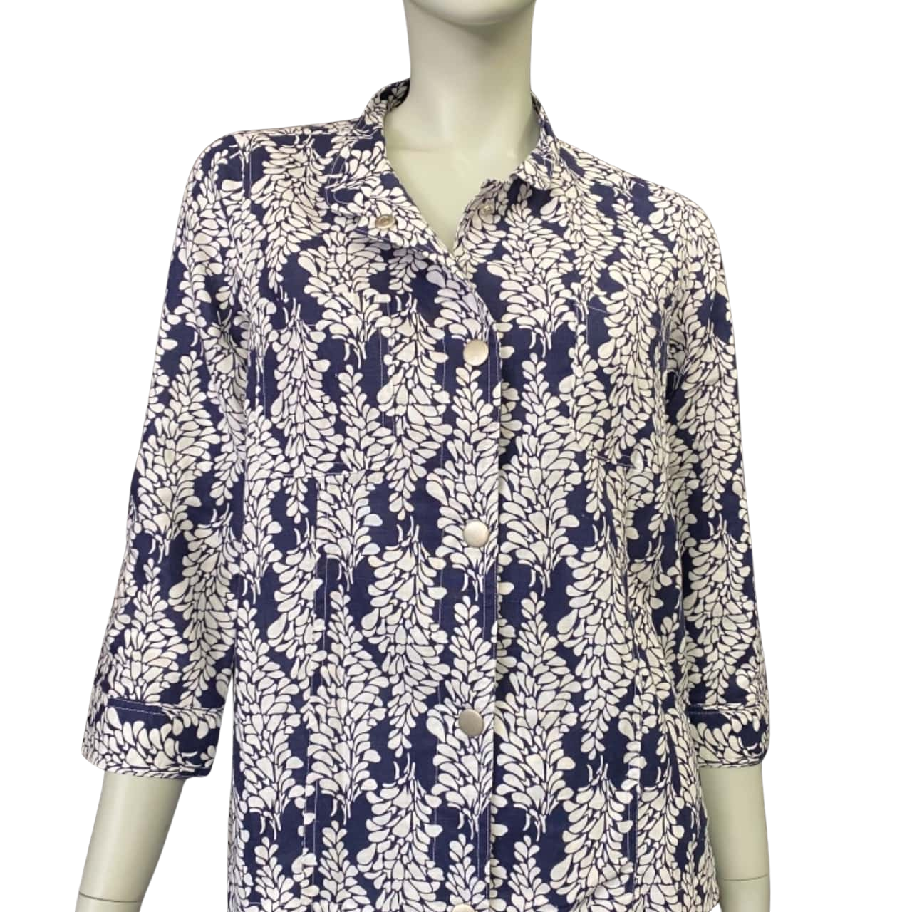 W. Lane Women’s Size 8 Blue Linen Jacket