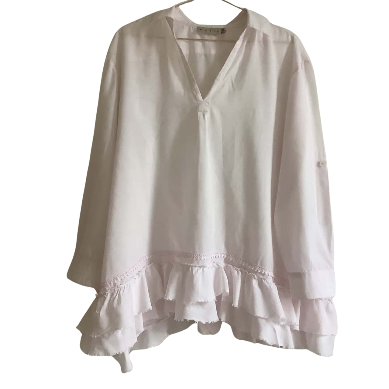 Basic Brand. Soft Pink Frill Blouse. Size 18