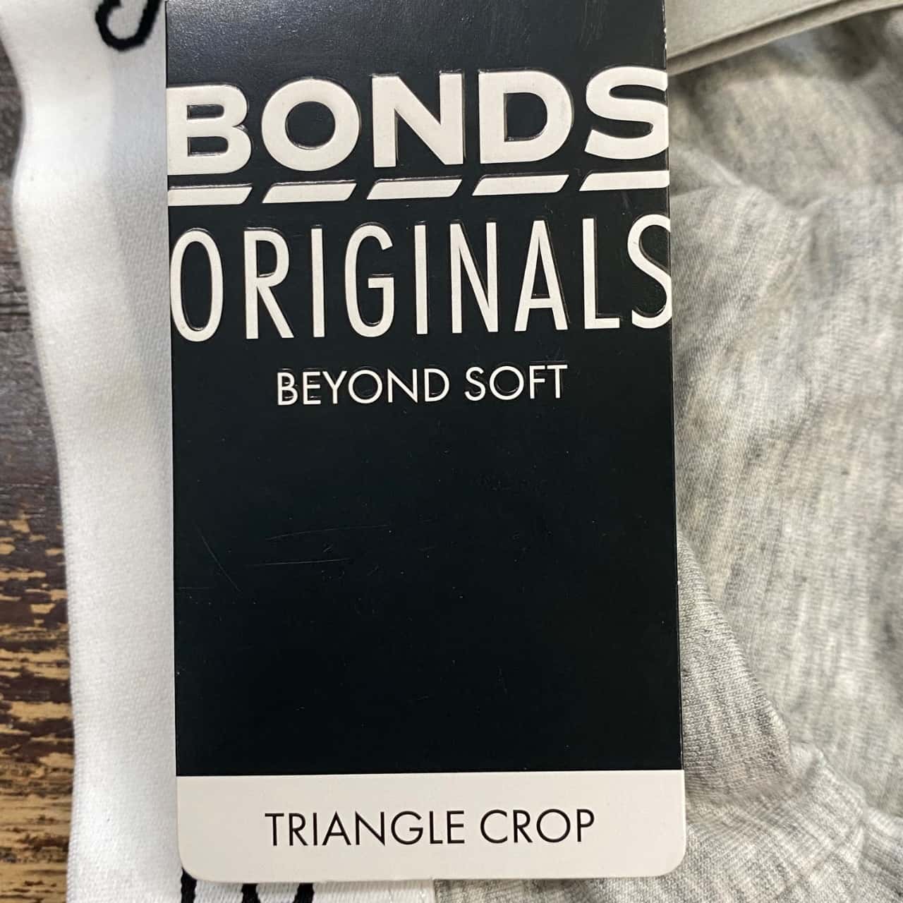 Bonds Light Grey Triangle Bralette Size 10