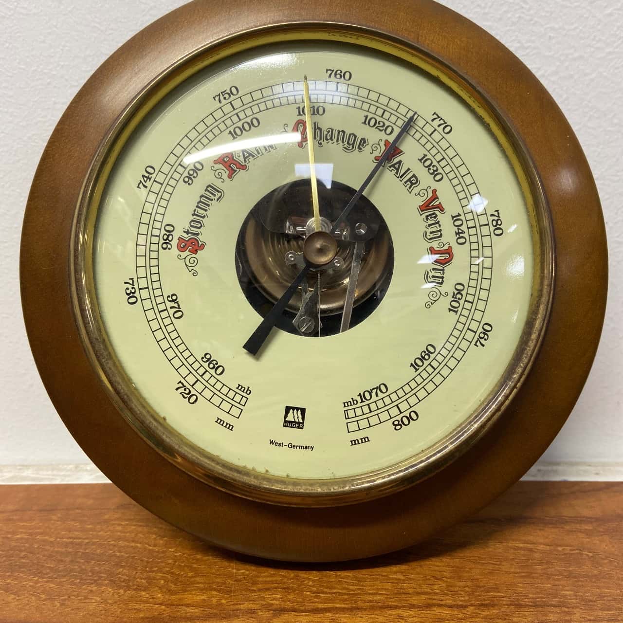Vintage “Huger” barometer made in West Germany 180mm diameter
