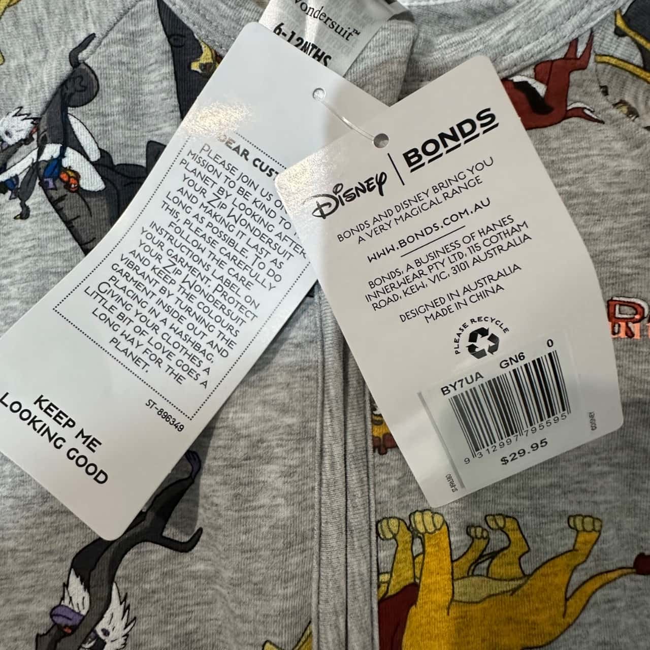 Disney x Bonds ‘Circle of Life’ Wondersuit Size 0 (s)