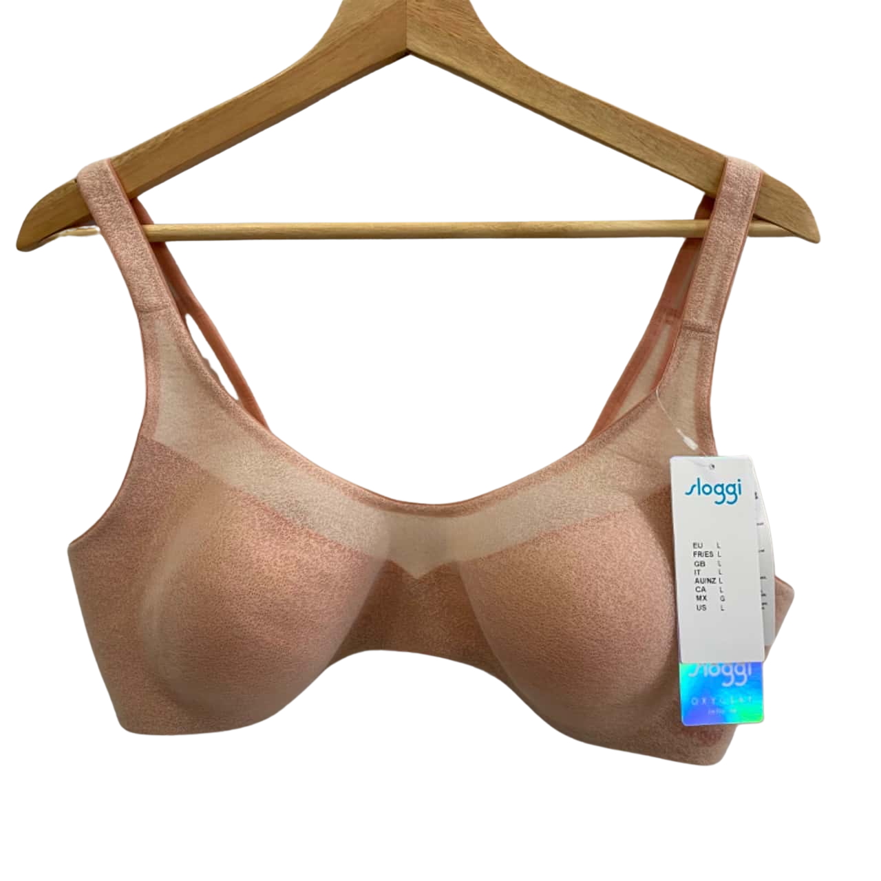 Sloggi Womens Oxygene Infinite Soft Bra Size L Pink BNWT RRP$69.95(s)