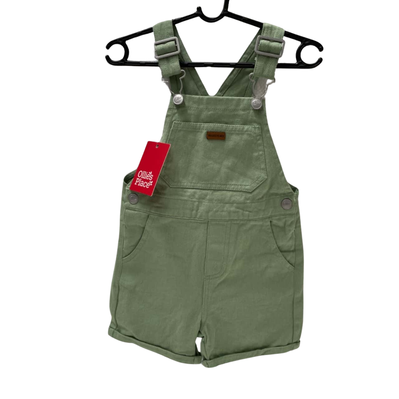 Ollie’s Place Drill Short Overalls - Size 00 - Mistletoe (Mint Green ...