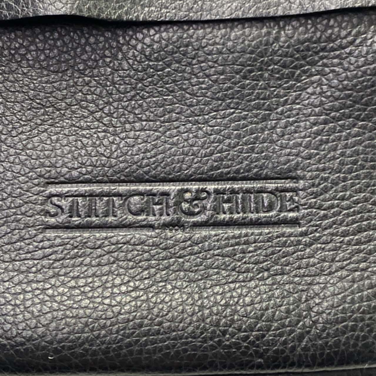 Women’s Stitch & Hide Black Leather Fanny Pack /Bum Bag