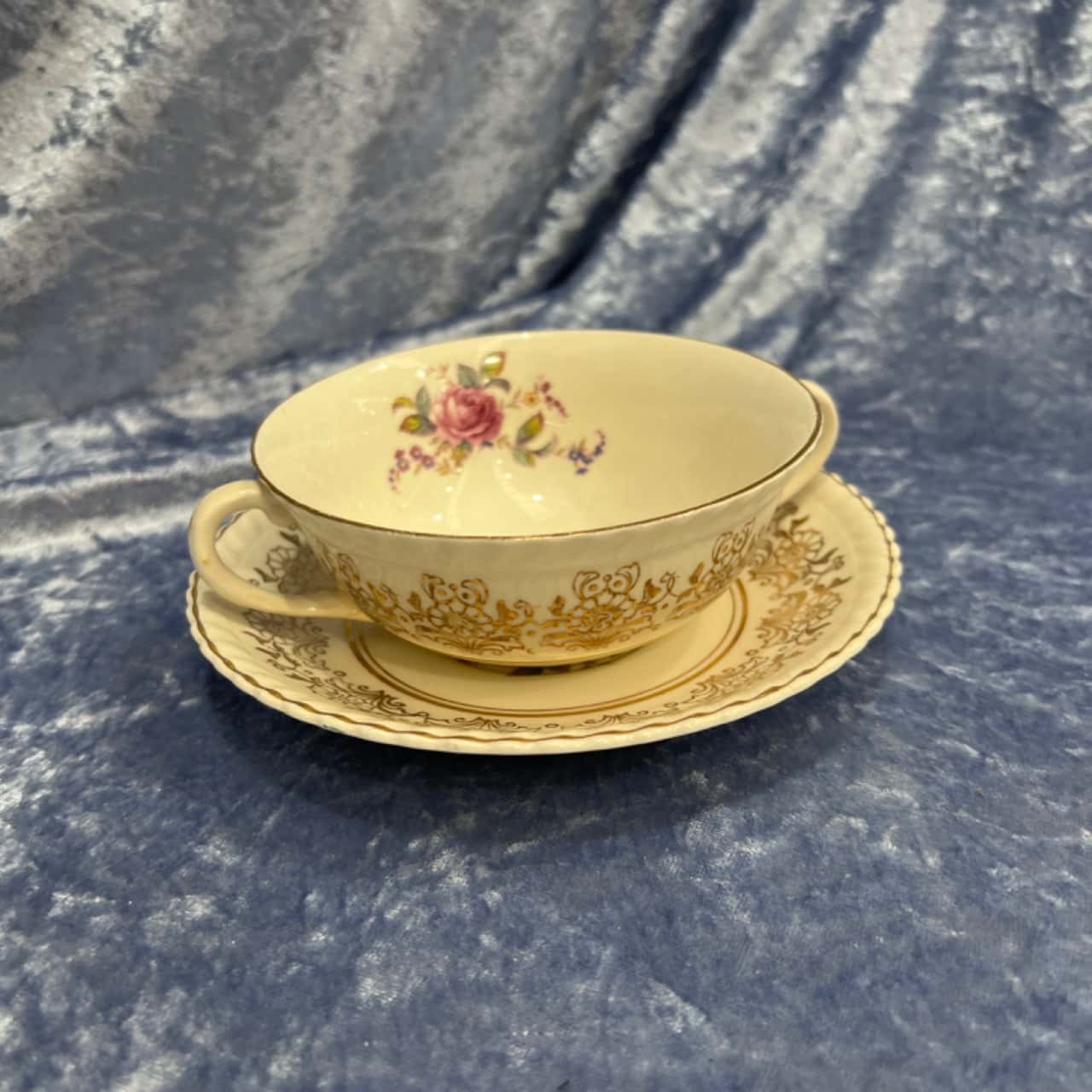 Old English Johnson Bros Made In England Saucer & 2 Handed Bowl
