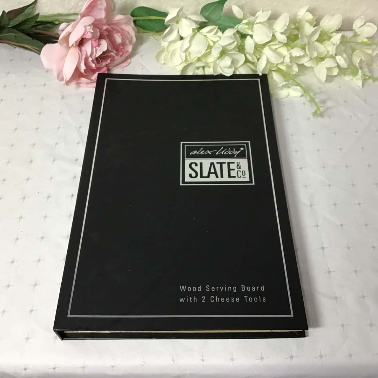 Alex Liddy Slate & Co Wood Serving Board with 2 Cheese Tools(s)