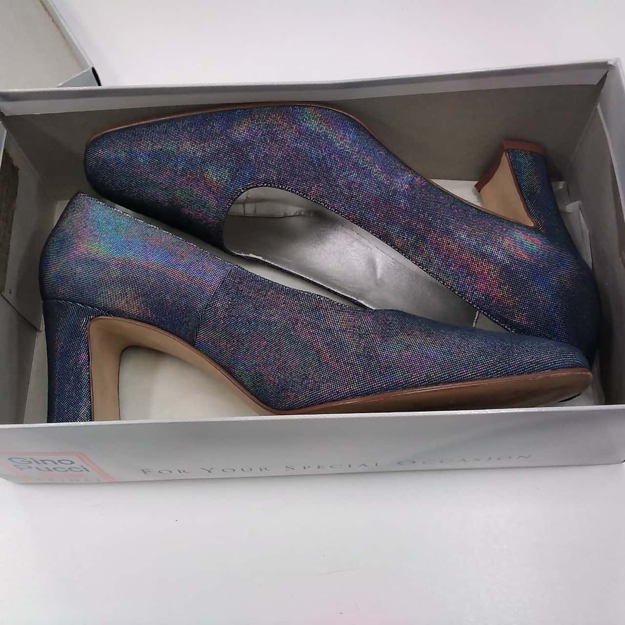 GINO PUCCI BRIDAL Womens AU 9 Navy Zenna Heels (988)(s)