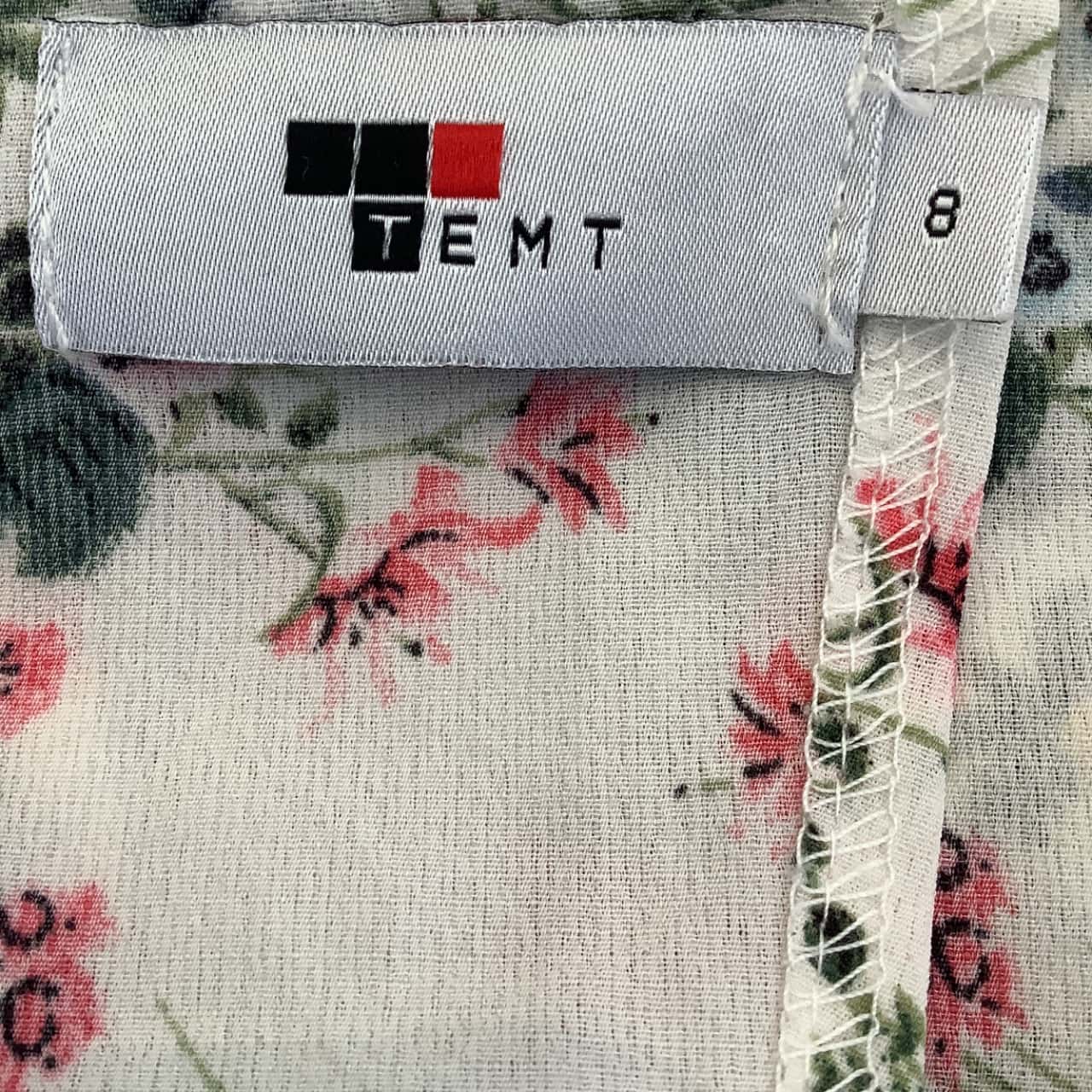 Temt Womens Size 8 Back Wrap Top Multicoloured(s)