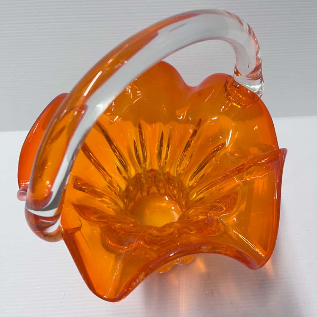 Beautiful Orange Glass Basket(s)
