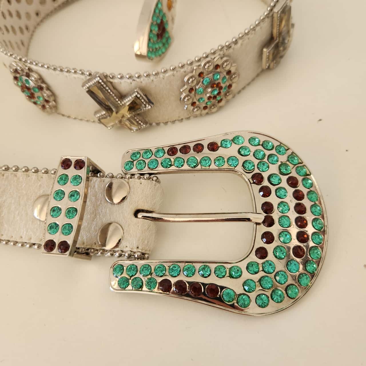 GENUINE LEATHER Embellished Belt (s)