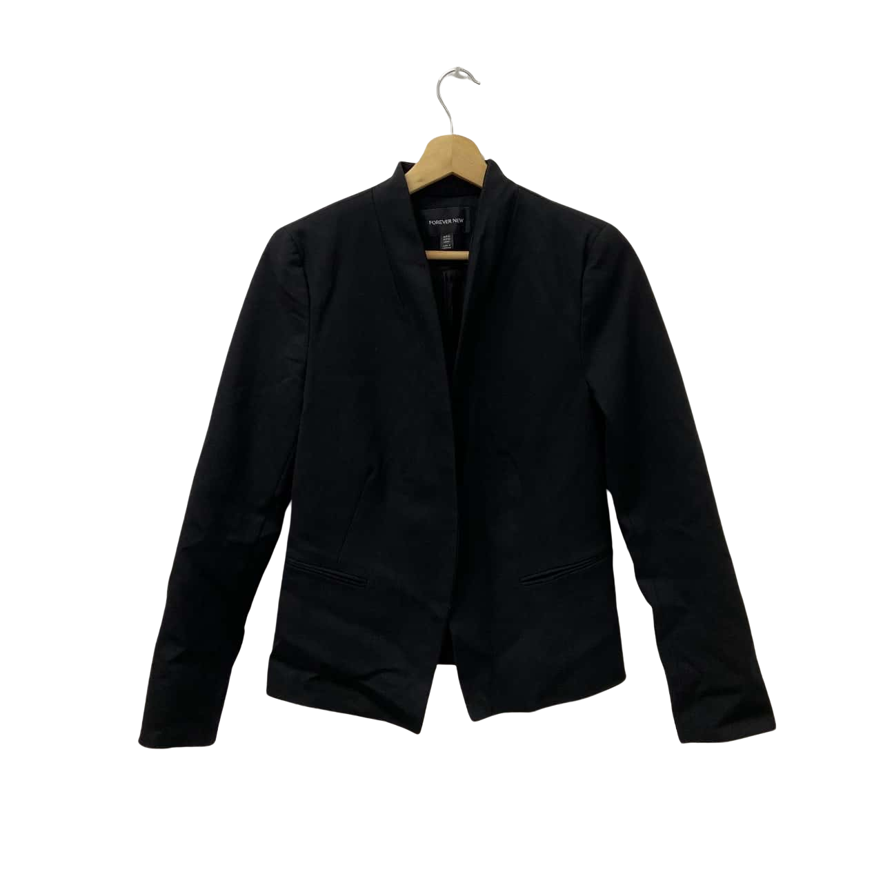 Forever New Womens Size 12 Open Jacket Black