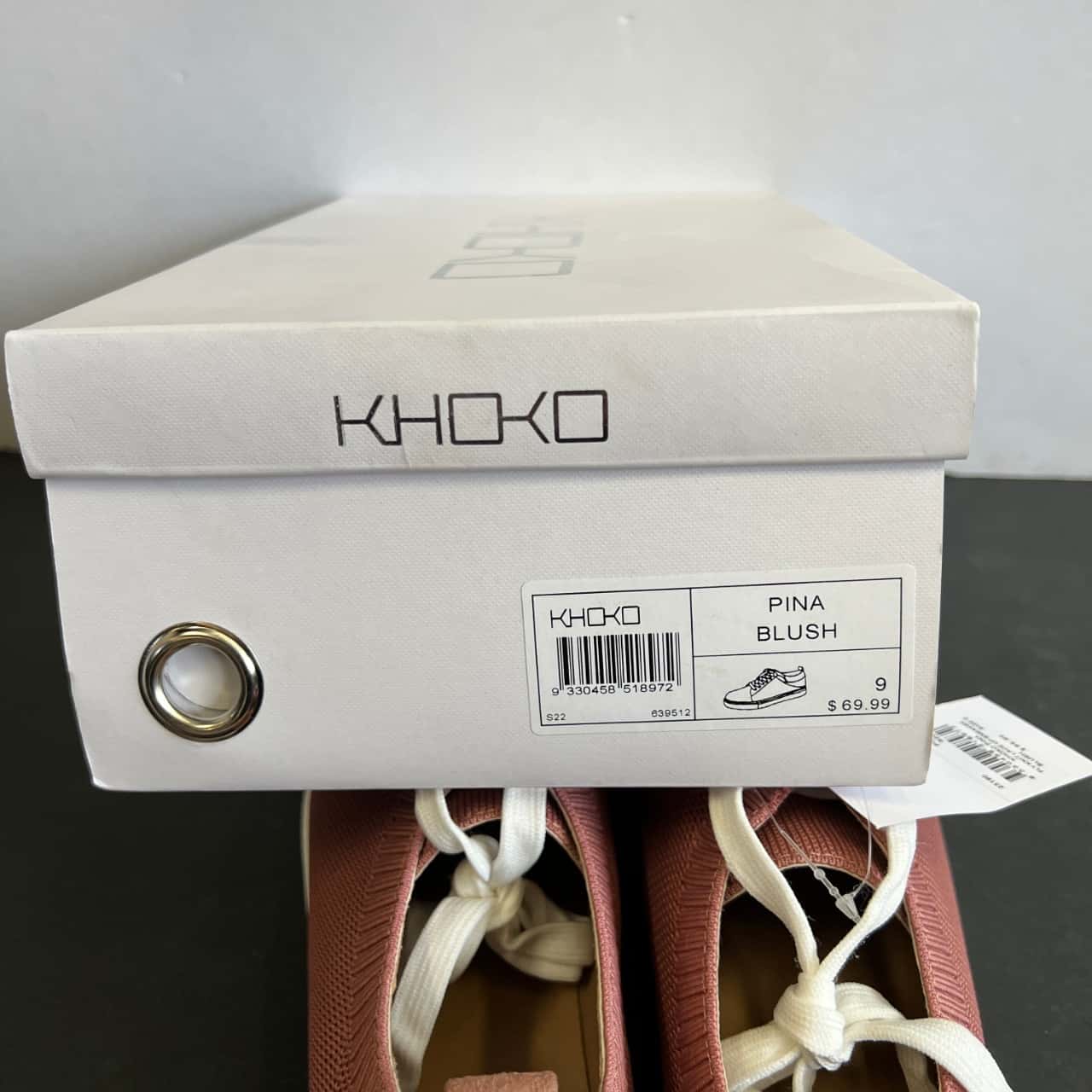 Khoko Womens Size AU 9 Knit Lace Up Sneaker Blush Pink in Box (s)