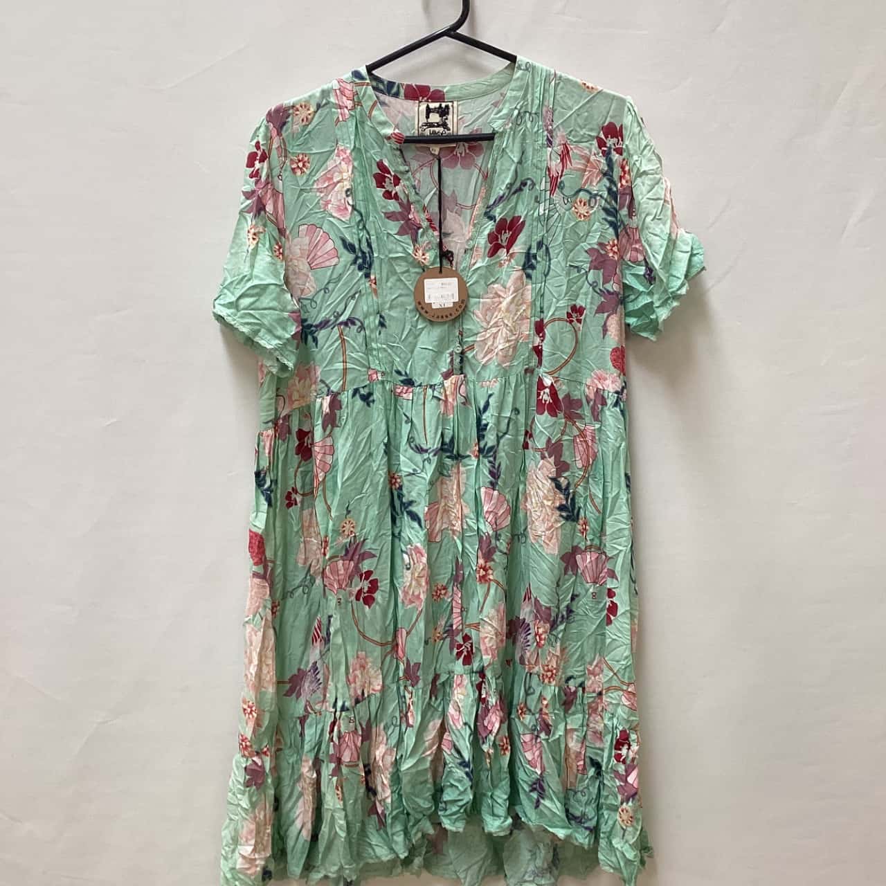 NEW - Jaase Womens Size XL Mini Dress Floral / Green (s)