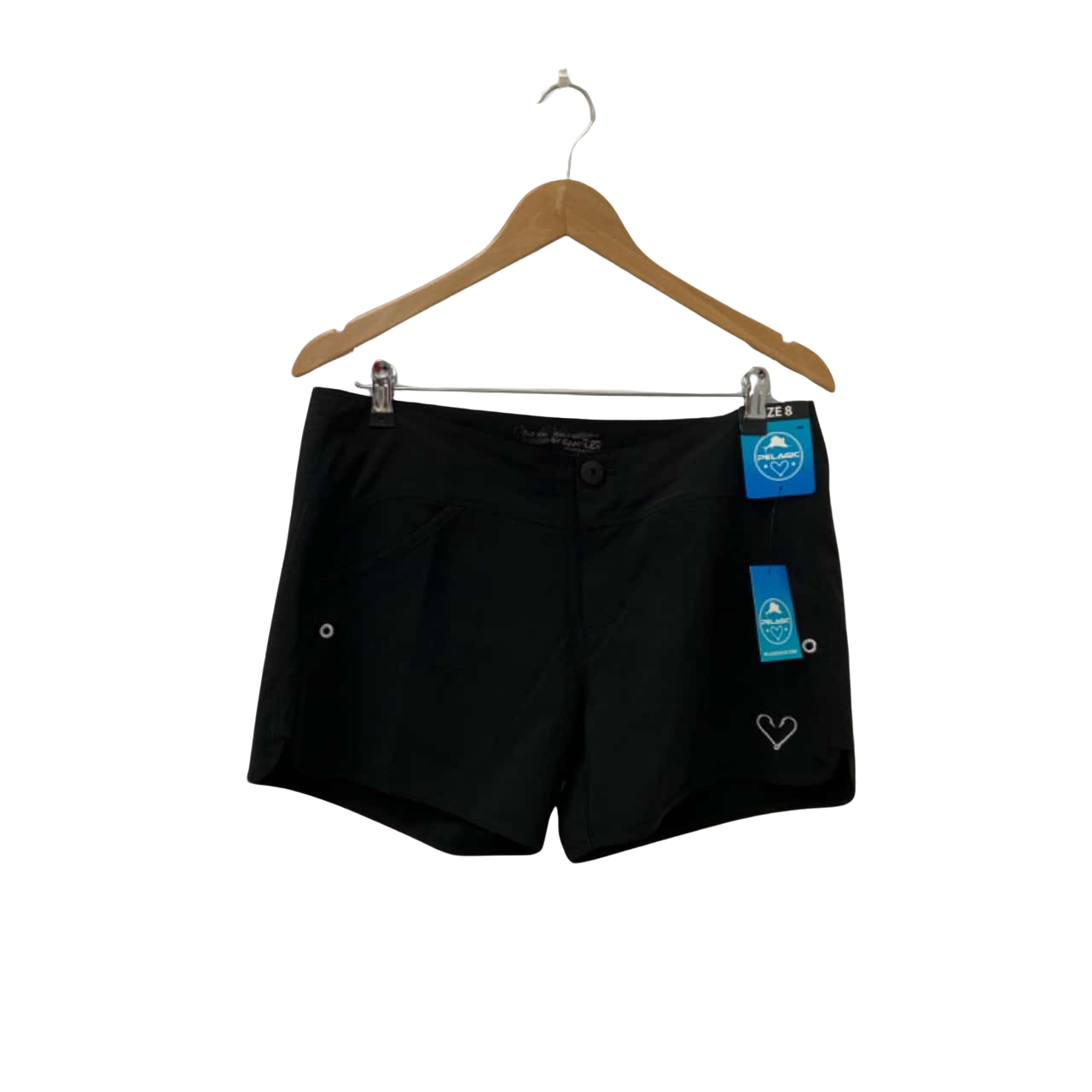 Pelagic Womens Size 8 Shorts Black