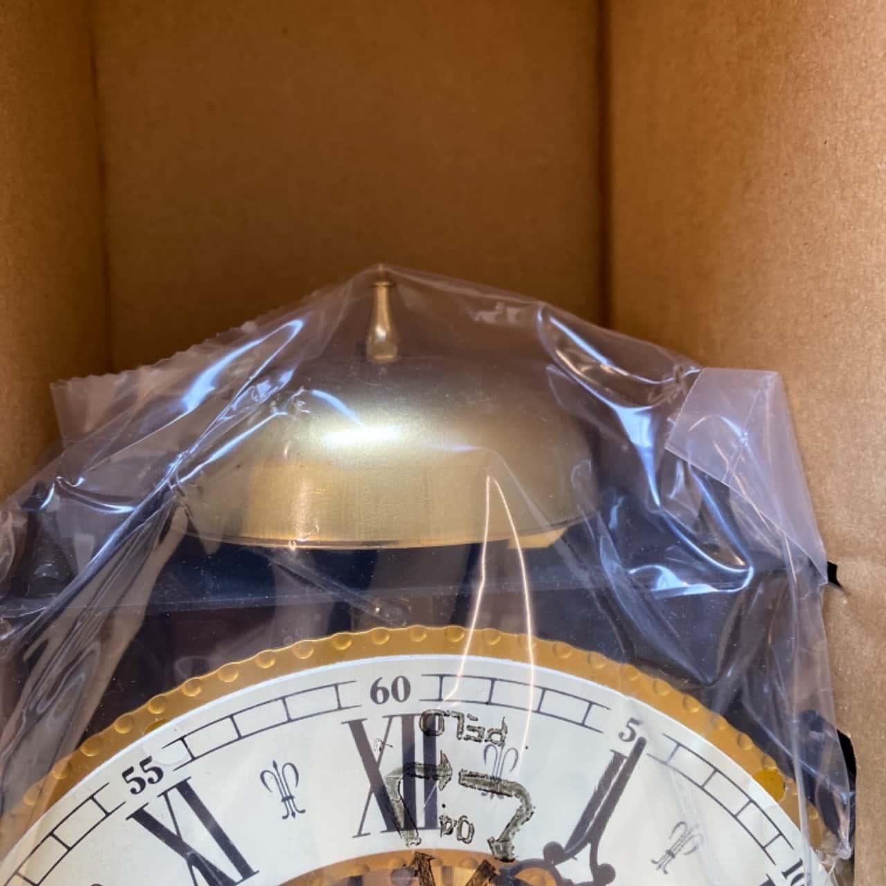 Hermle 62cm Black Mechanical Skeleton Wall Clock - New In Box(s)