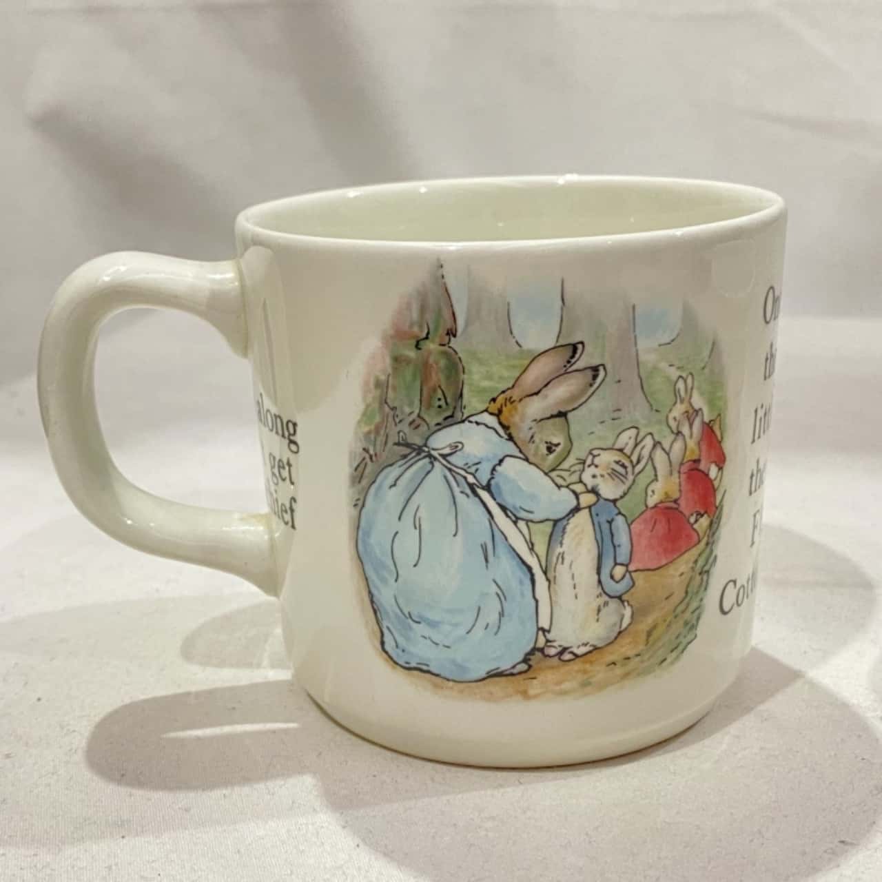 PETER RABBIT White Children’s Set Porridge Powl, Plate, Mug and Egg Cup ...