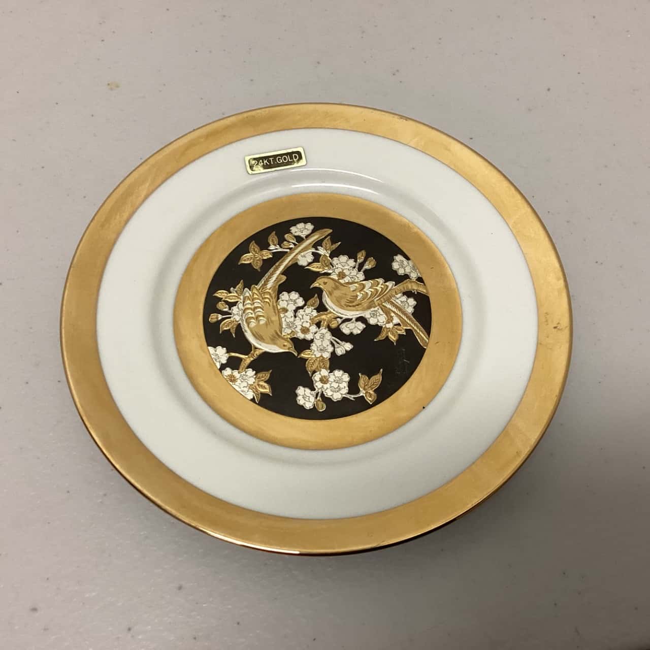 Keito Japan 24 karat gold plated decorative plate