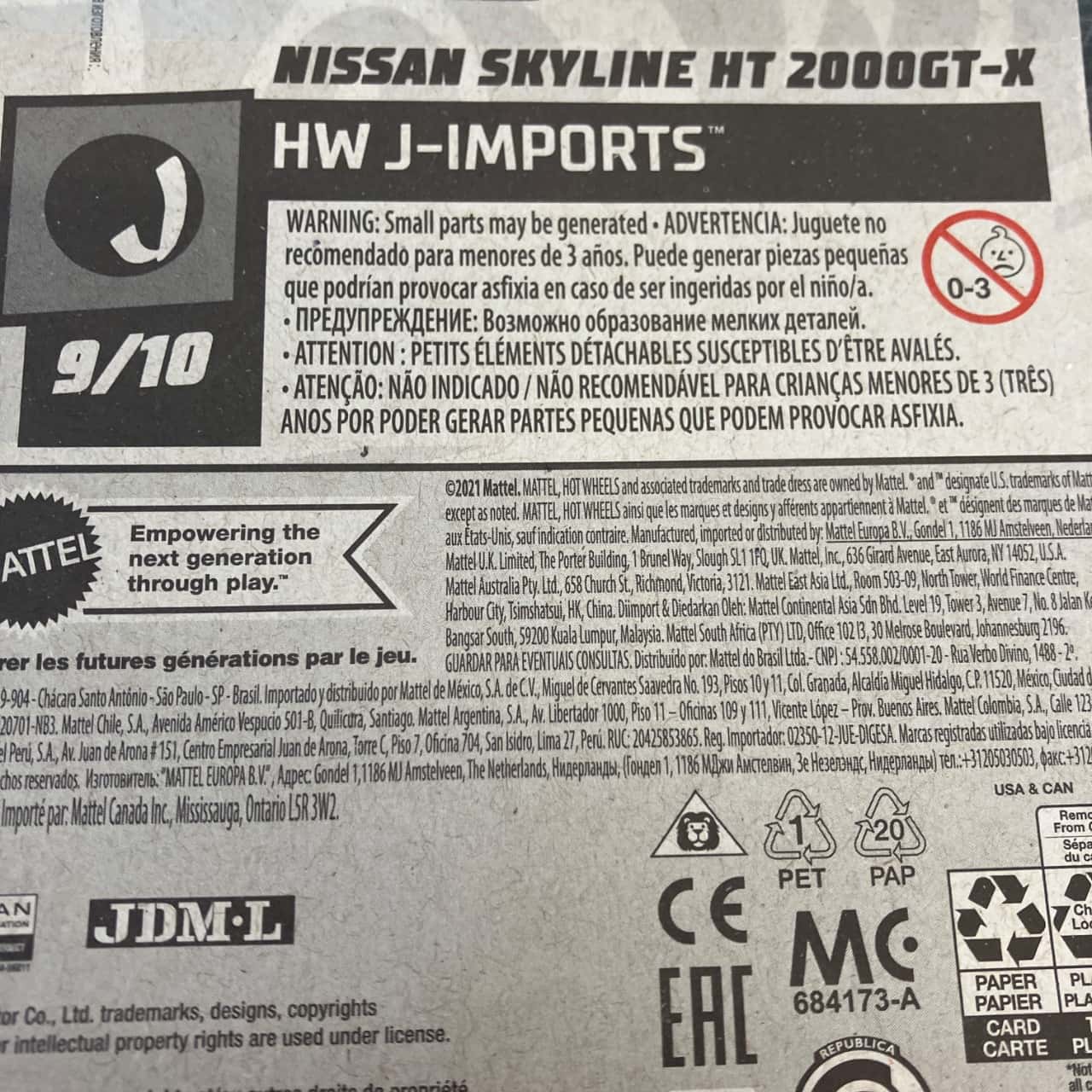 Hot Wheels Nissan skyline HT