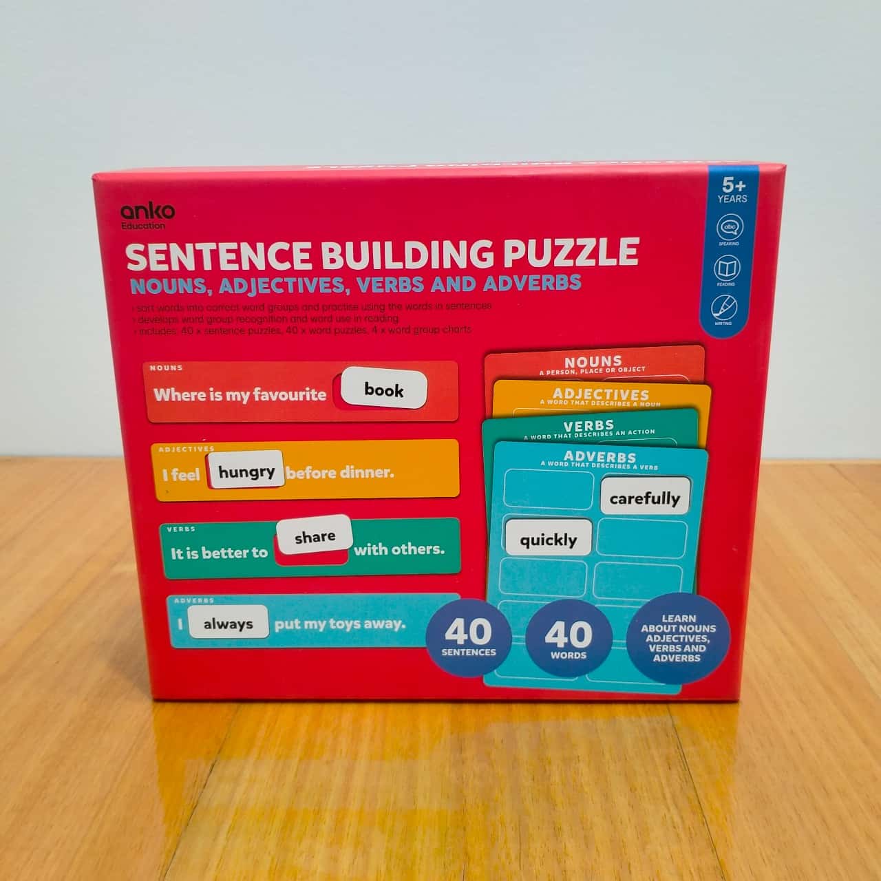Anko, Sentence Building Puzzle, Nouns, Adjectives, Verbs and Adverbs ...