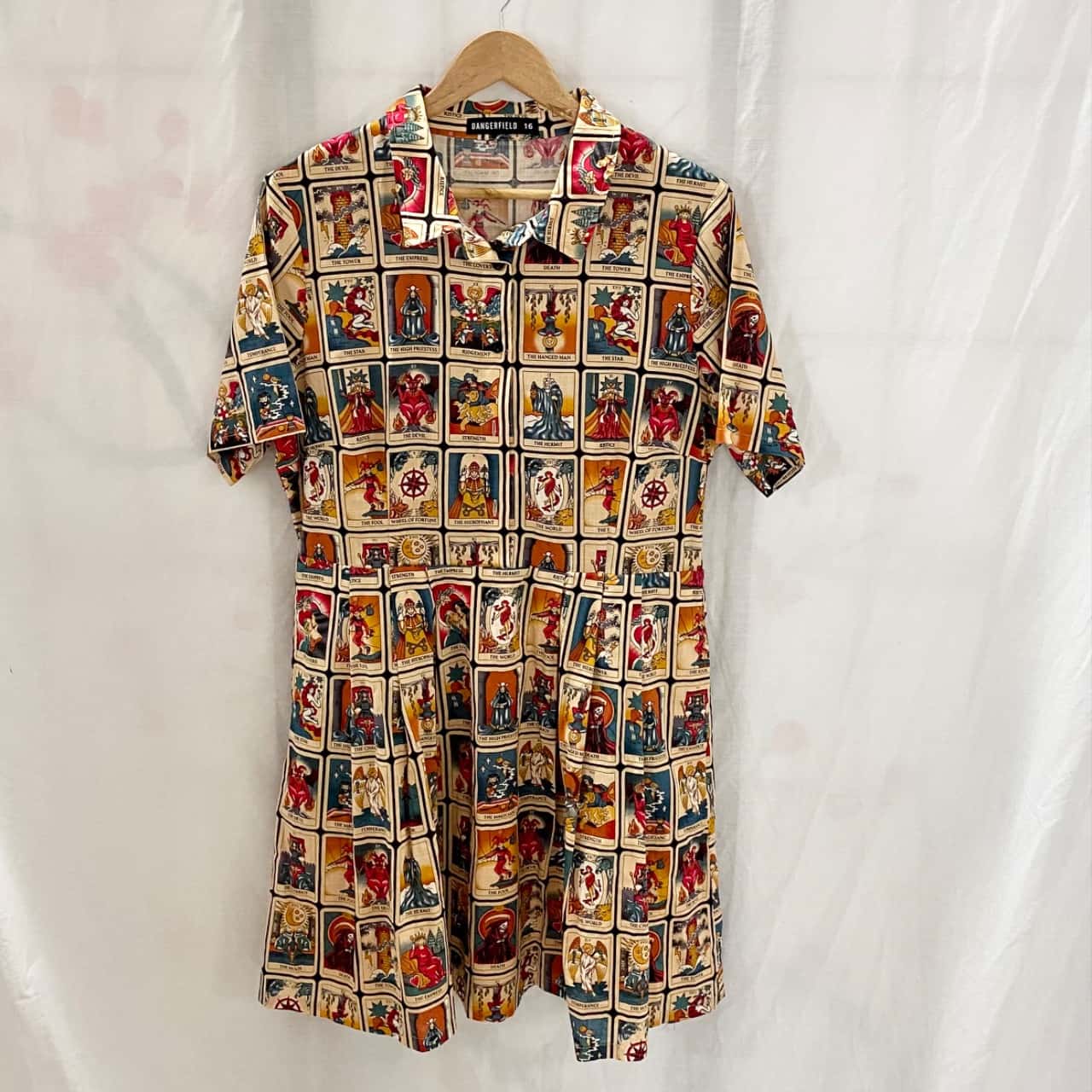 Dangerfield Quirky patterned Dress Size 16 (s)