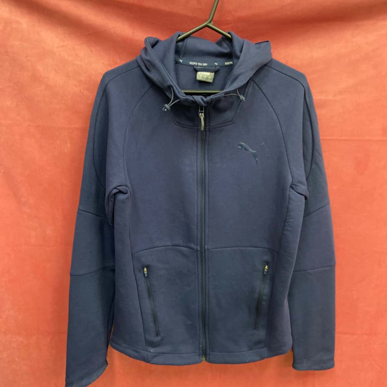 Puma Mens Size S Front Zipper / Hood Jacket Blue / Navy Blue (s)