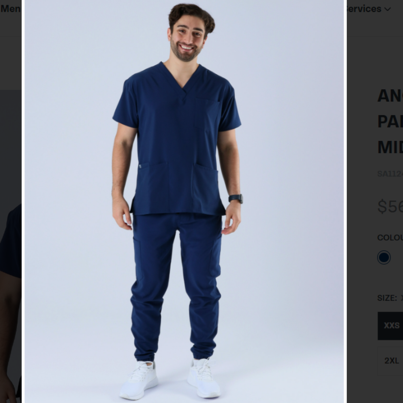 Anon Scrubs Navy Blue Breathing Jogger Pants And T-shirt Size XS