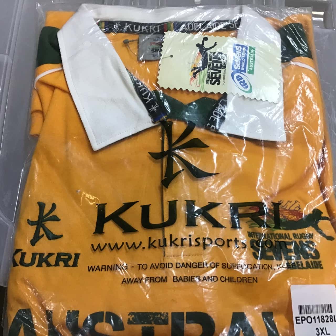 International sevens rugby Size XXXL Polos Gold / Green / White
