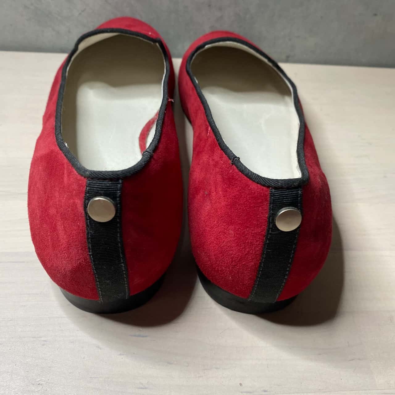 Sandler Cherry Red Slip On Flats Size 9.5