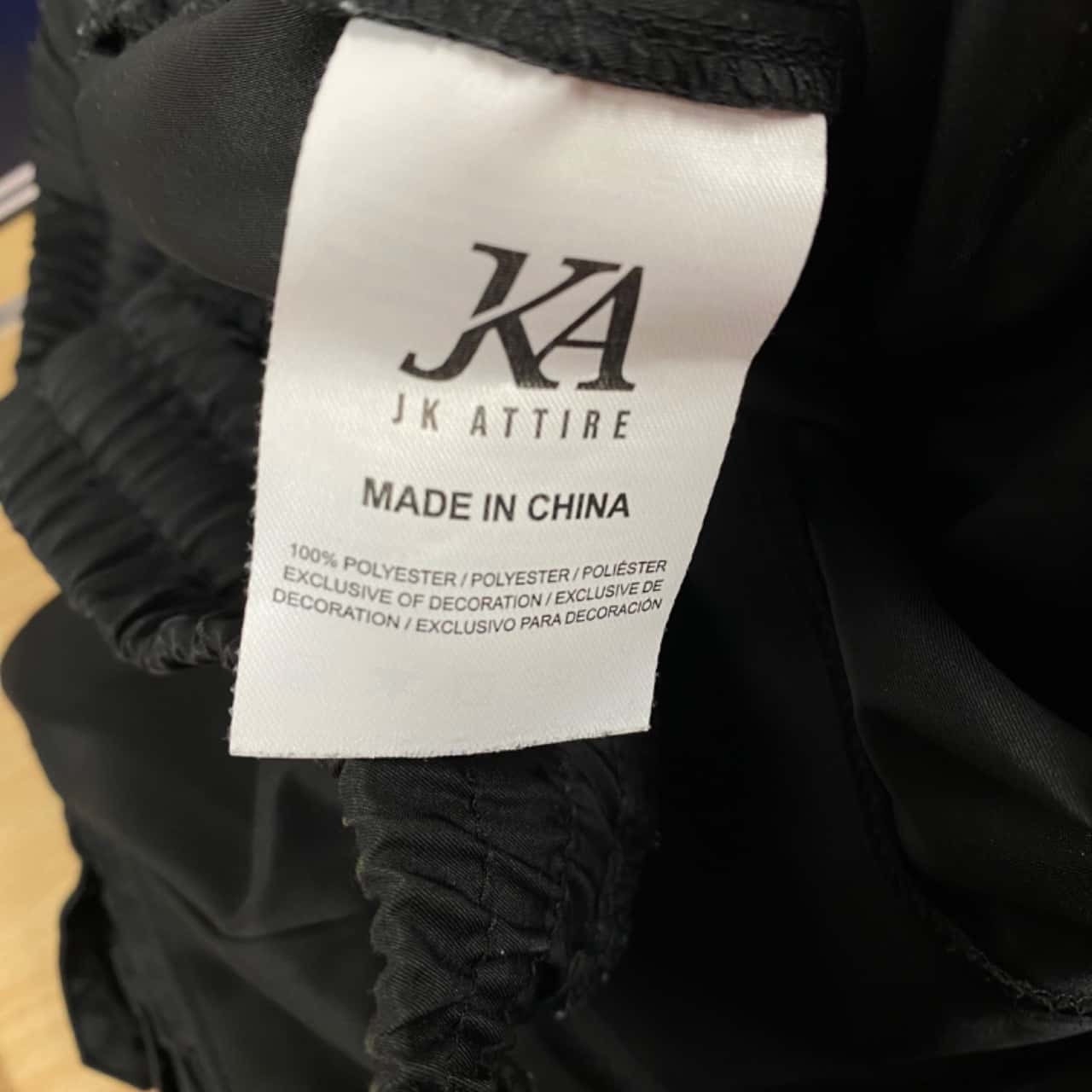 JK Attire Mens Size M Cargo Black (s)