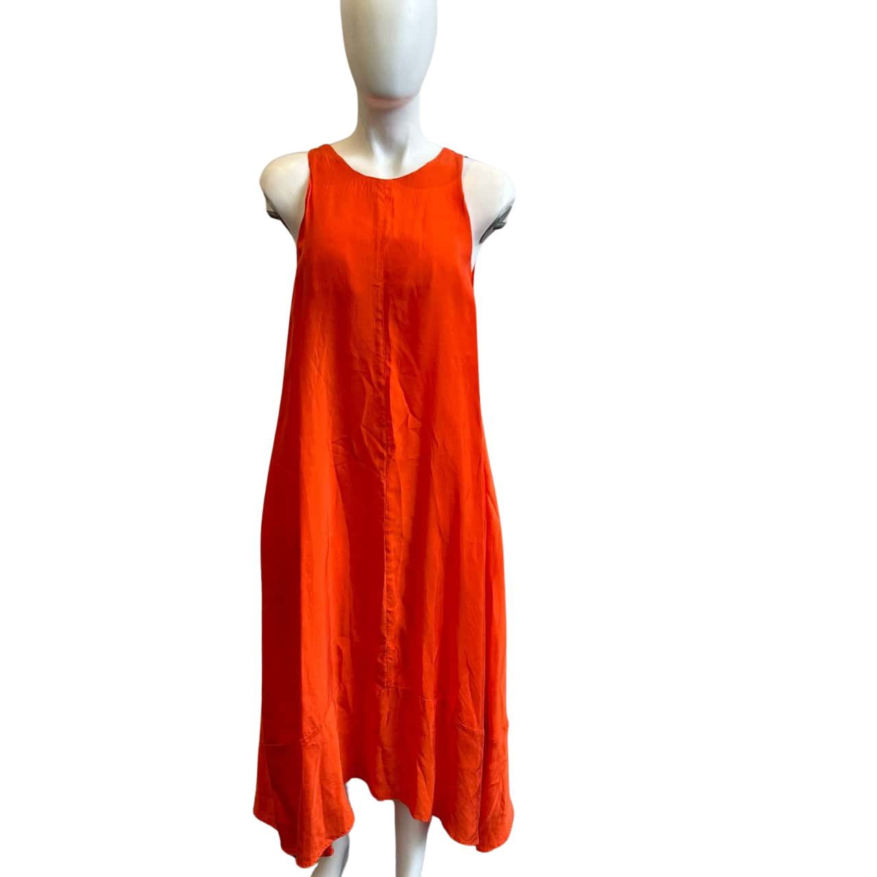 bul Women's Size 8 Sleeveless Maxi Dress Orange (s)