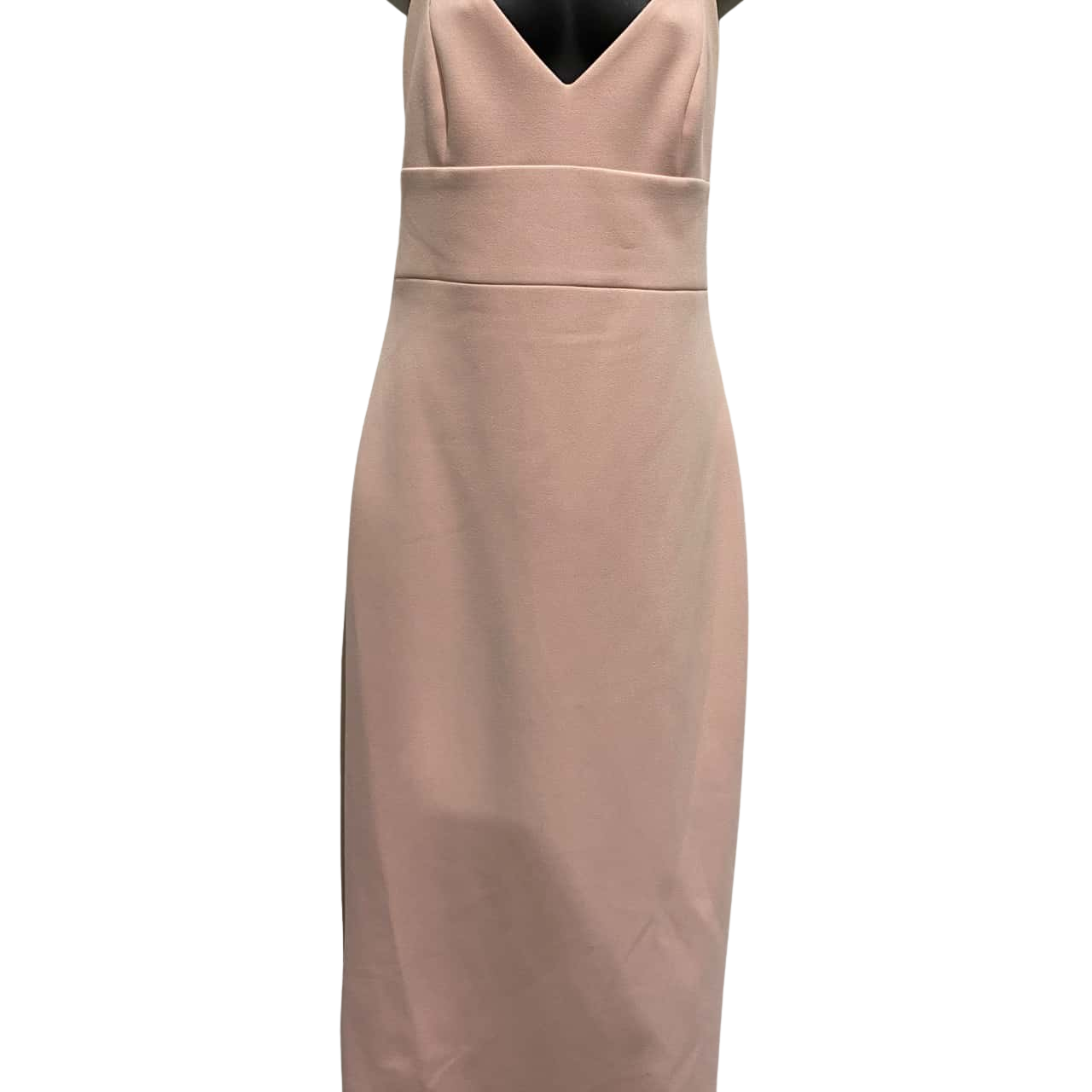 MOSSMAN SHOESTRING STRAP COCKTAIL MIDI LENGTH DRESS Size 14 in Blush
