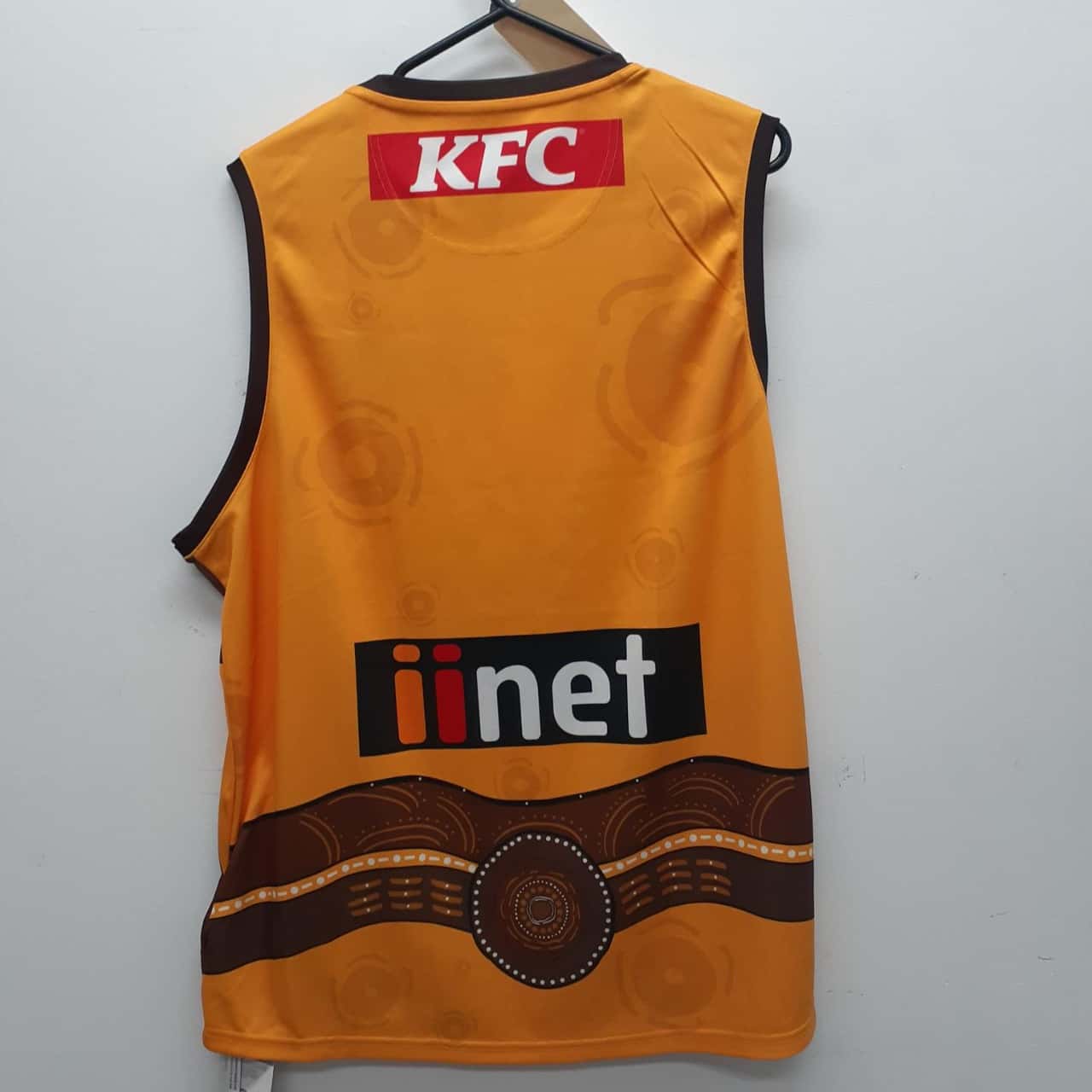 Adidas Mens AFL Singlet Size XL Brown / Yellow (s)