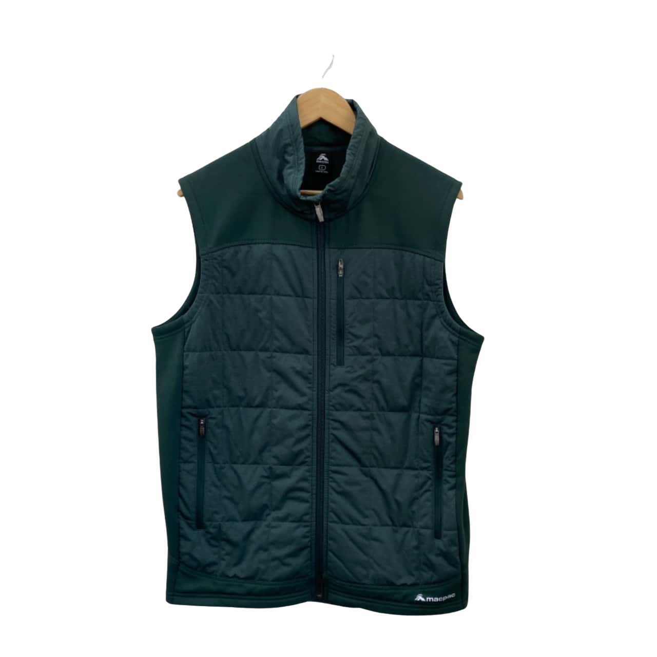 Macpac Mens Size L Vest Green (s)