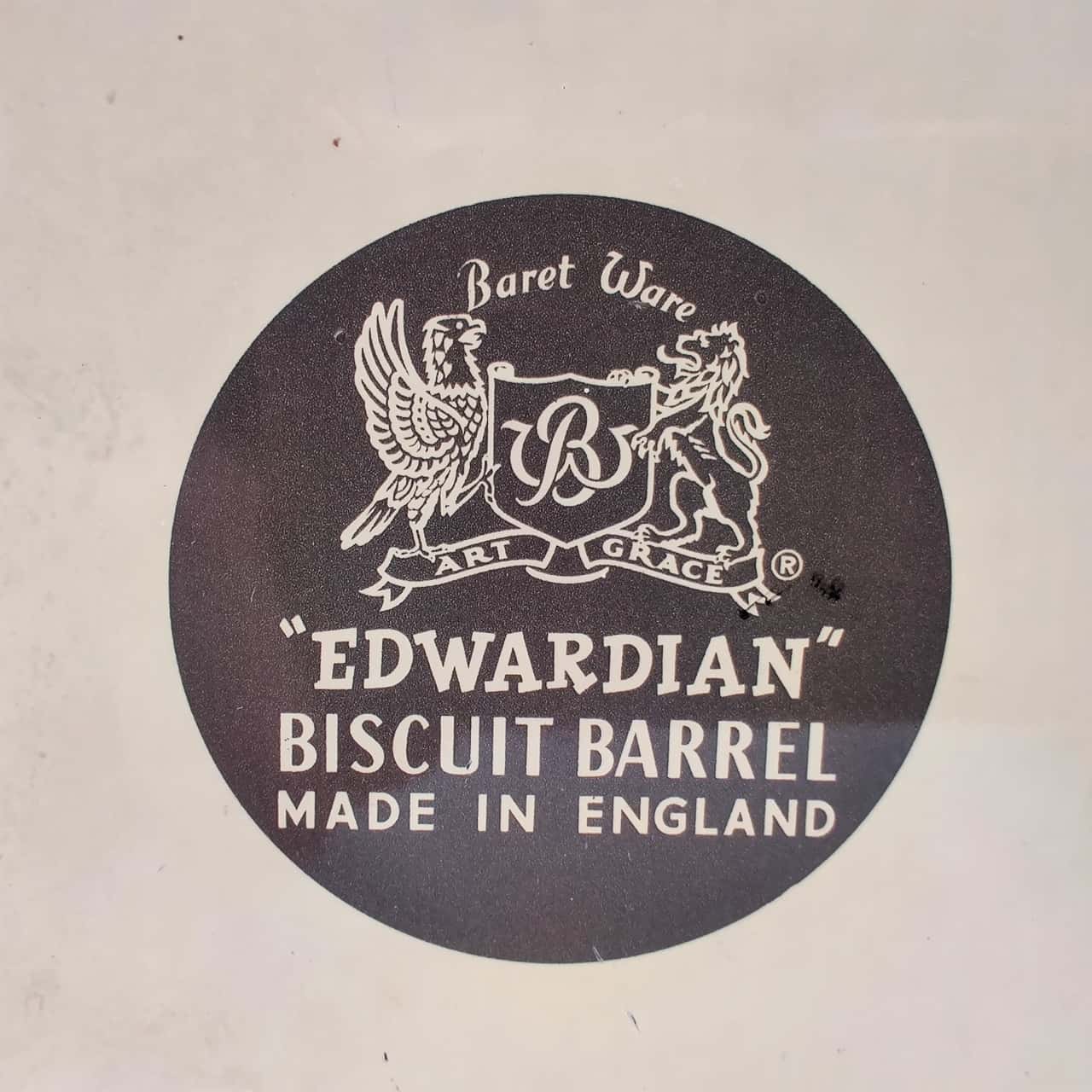 Vintage Baret Ware Edwardian Biscuit Tin With Keep Dry Lid - Made In ...