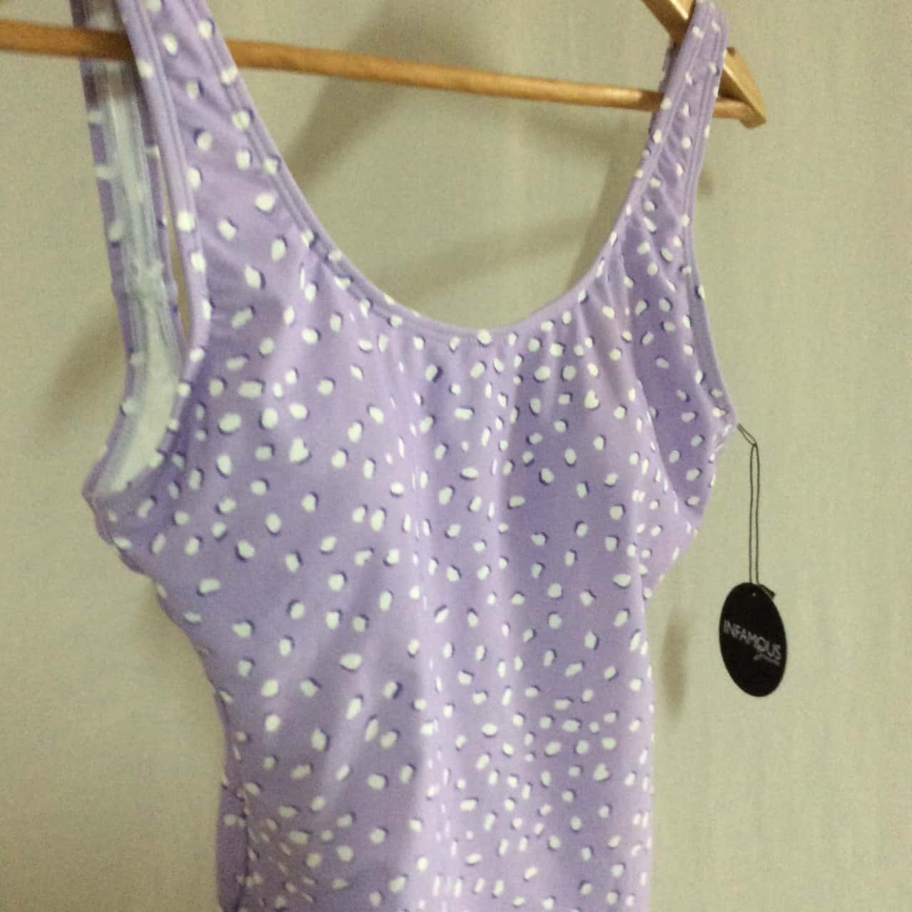 Infamous Womens Purple Medium Size Swimsuit