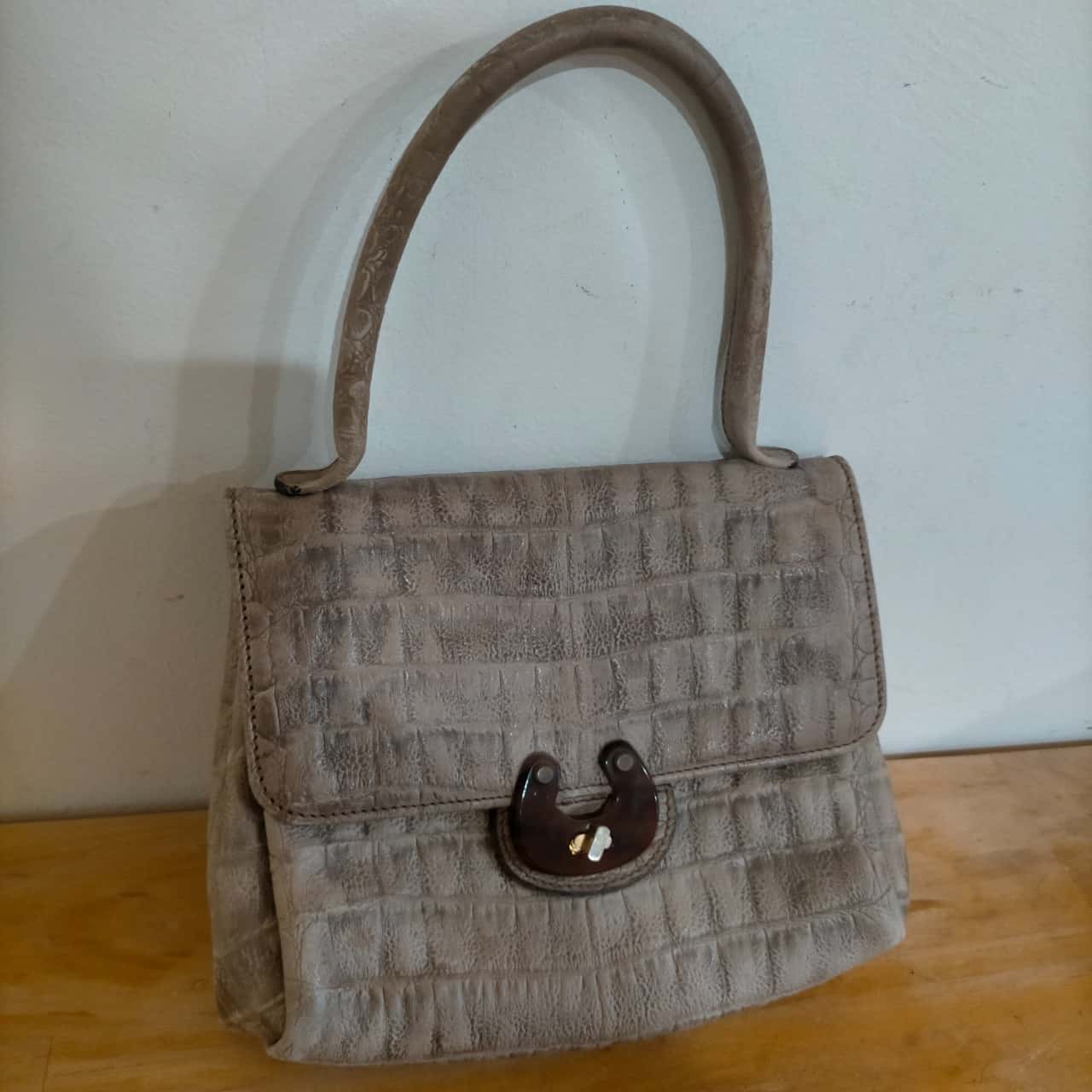 VINTAGE KROCO STEER HIDE LEATHER Handbag GVC(s)