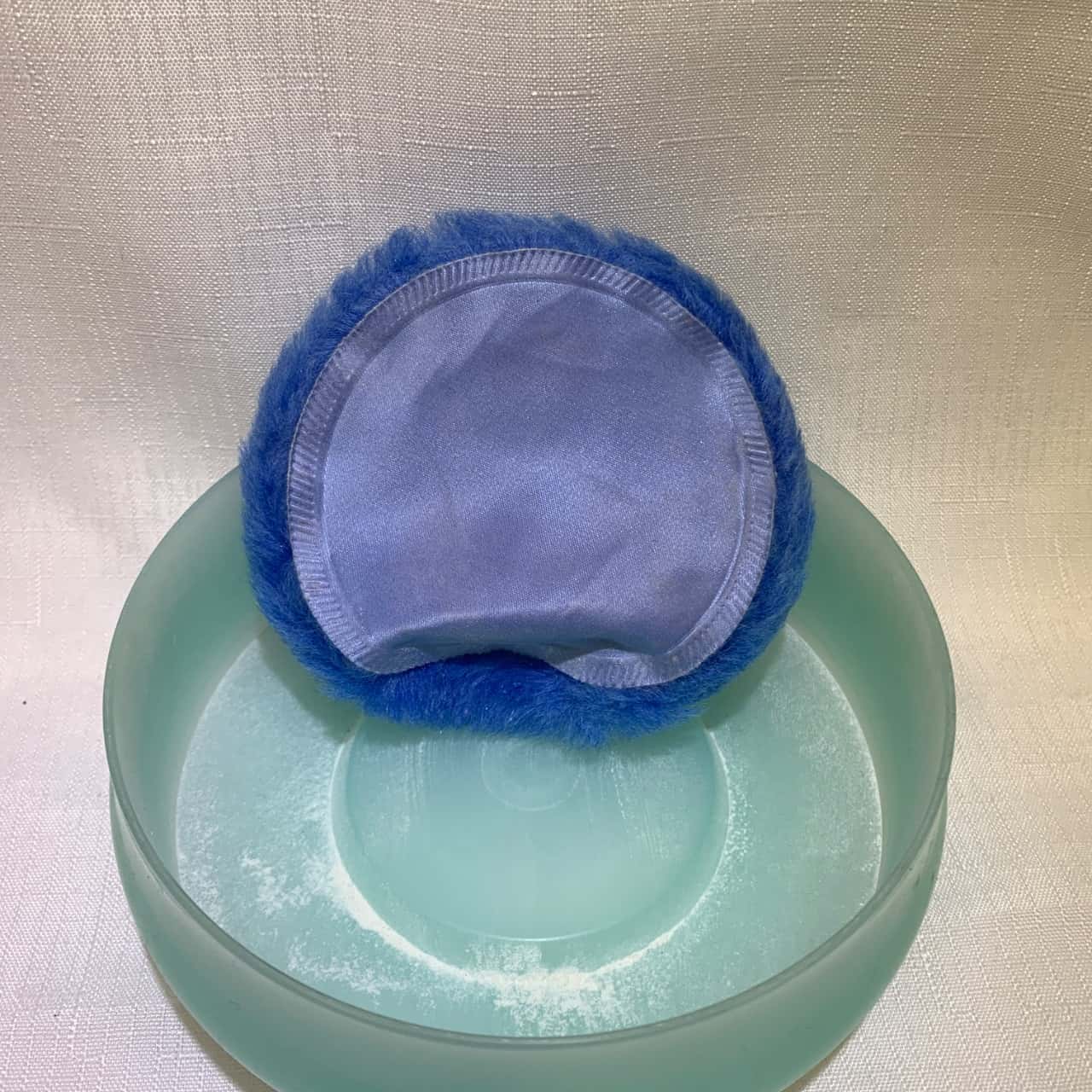 Vintage (1964) Avon Rapture Beauty Dust Powder Container, Pale Mint Green