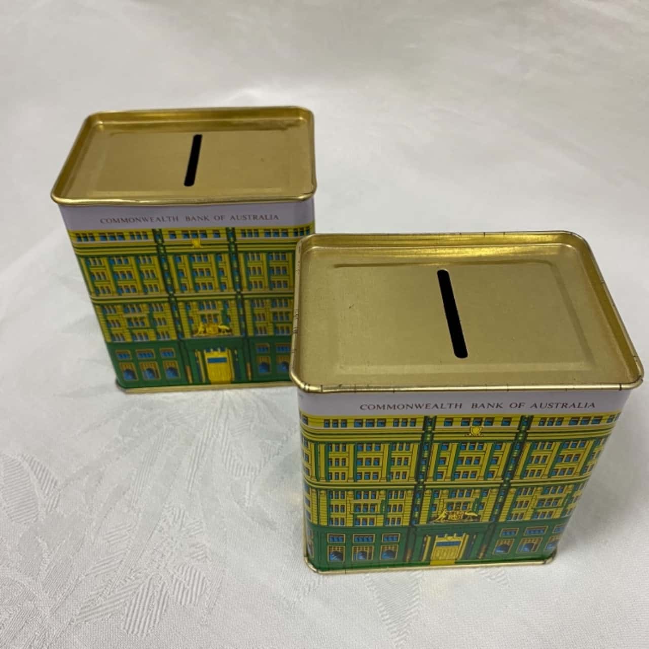 Vintage Commonwealth bank money tins set of 2(s)