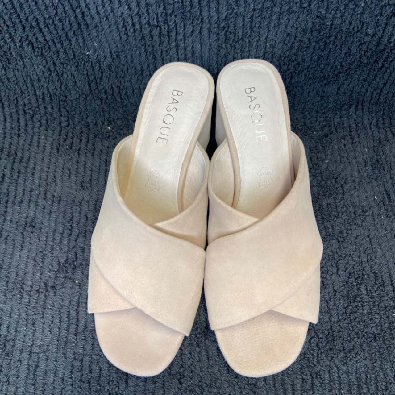 Basque Womens Size 37 Pink Nide Slip Heels