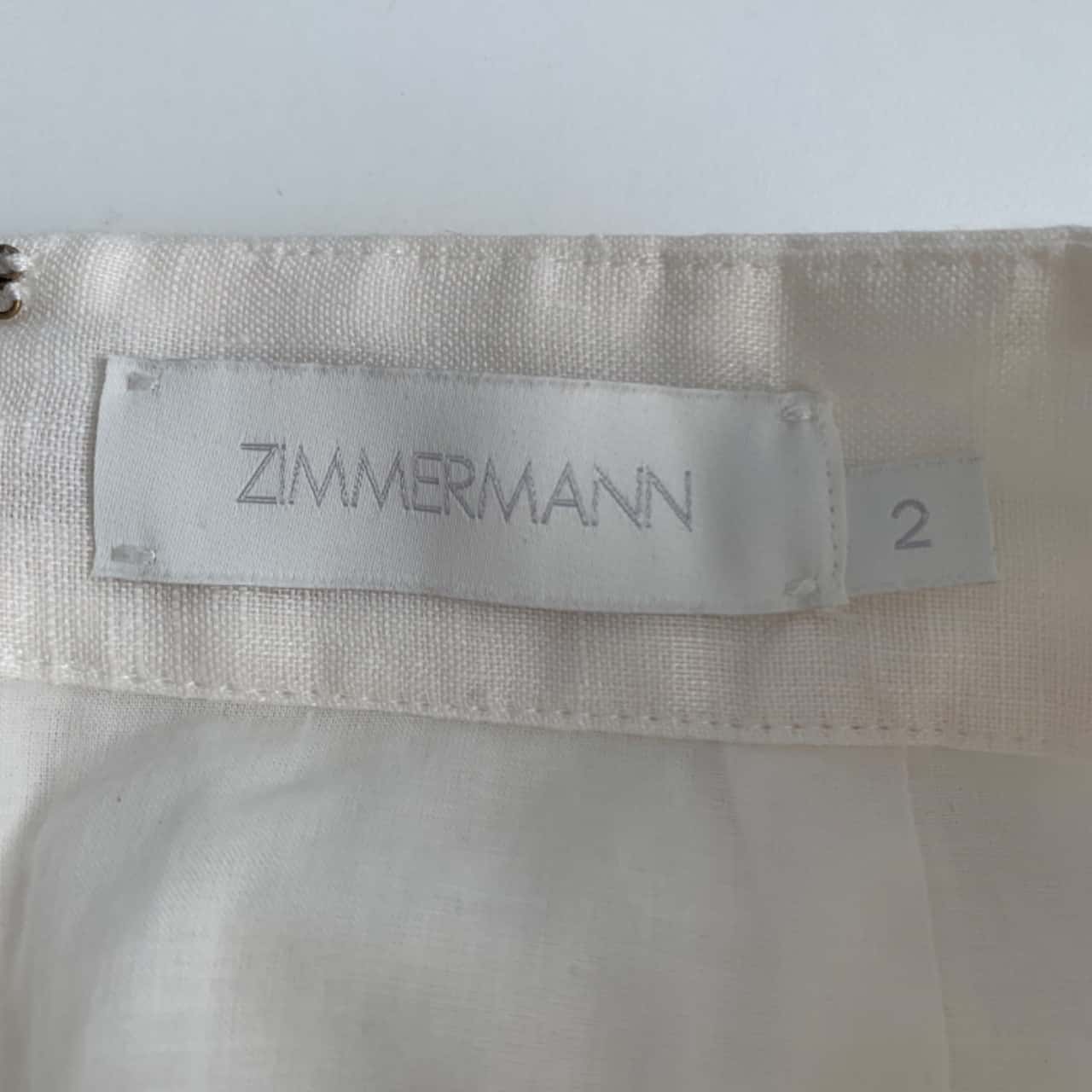 Zimmermann Size 2 White Linen Maxi Skirt(s)