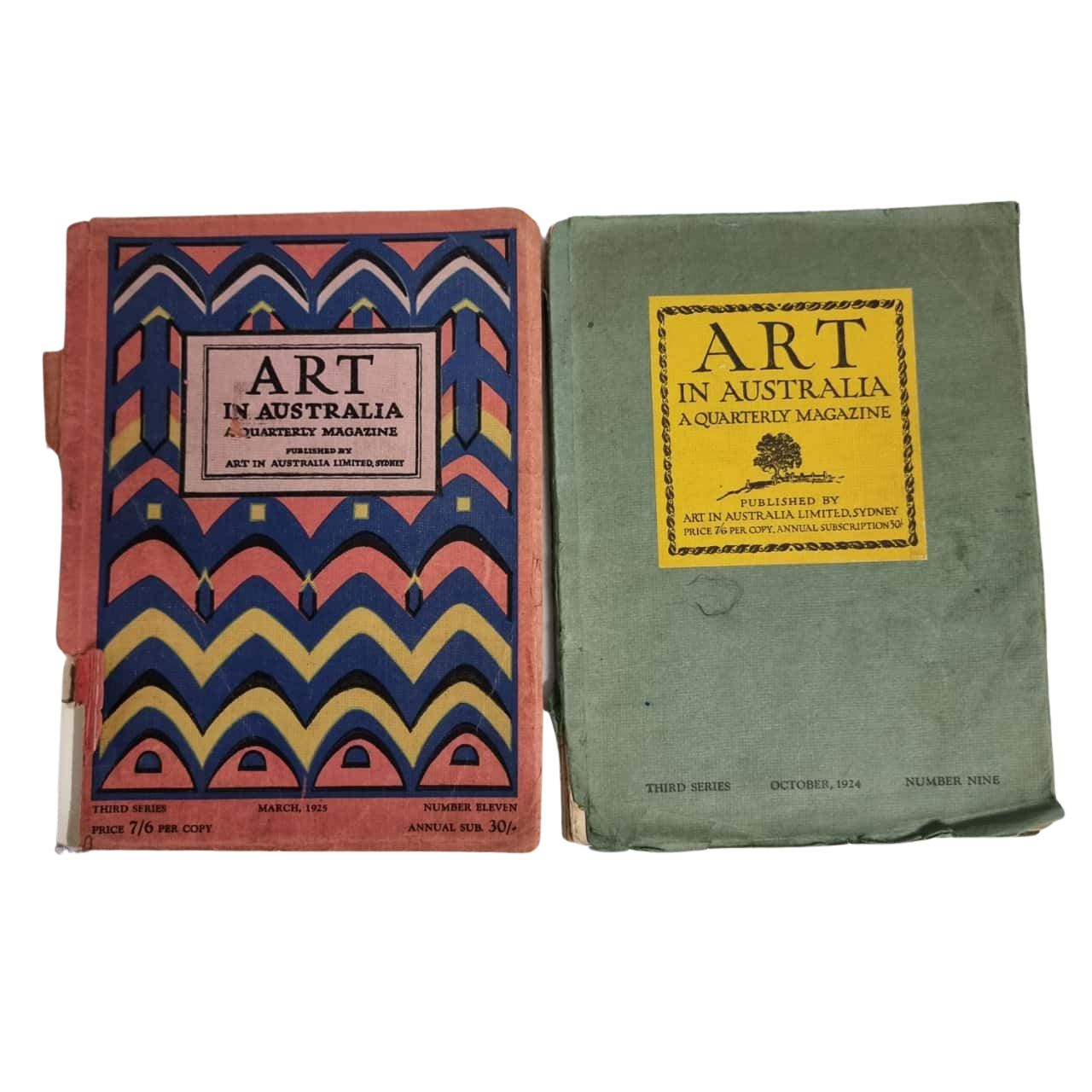 Art in Australia x 2( 1924 and 1925 )(s)