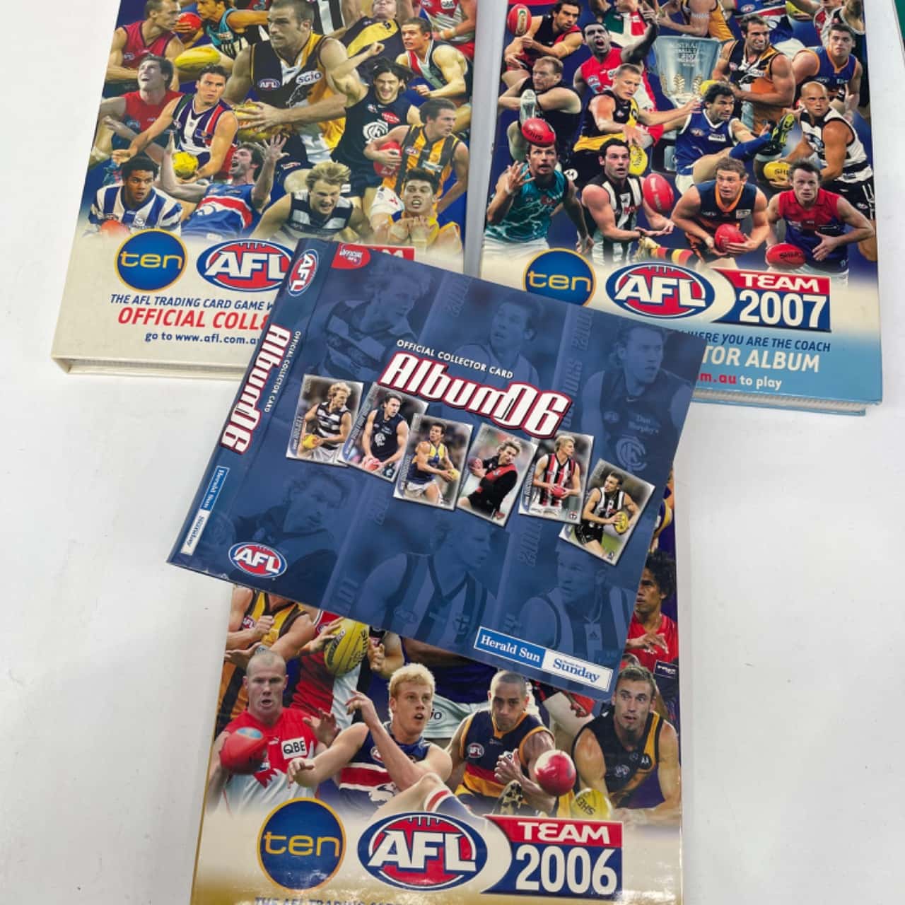 AFL collectors albums 2005, 2006, 2007