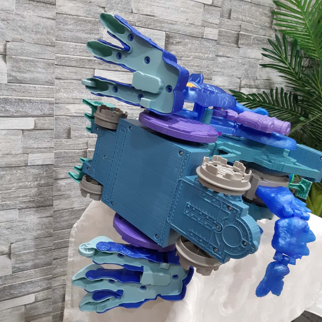 Huge Fisher-Price Imaginext Ultra Ice Blue T-Rex Dinosaur