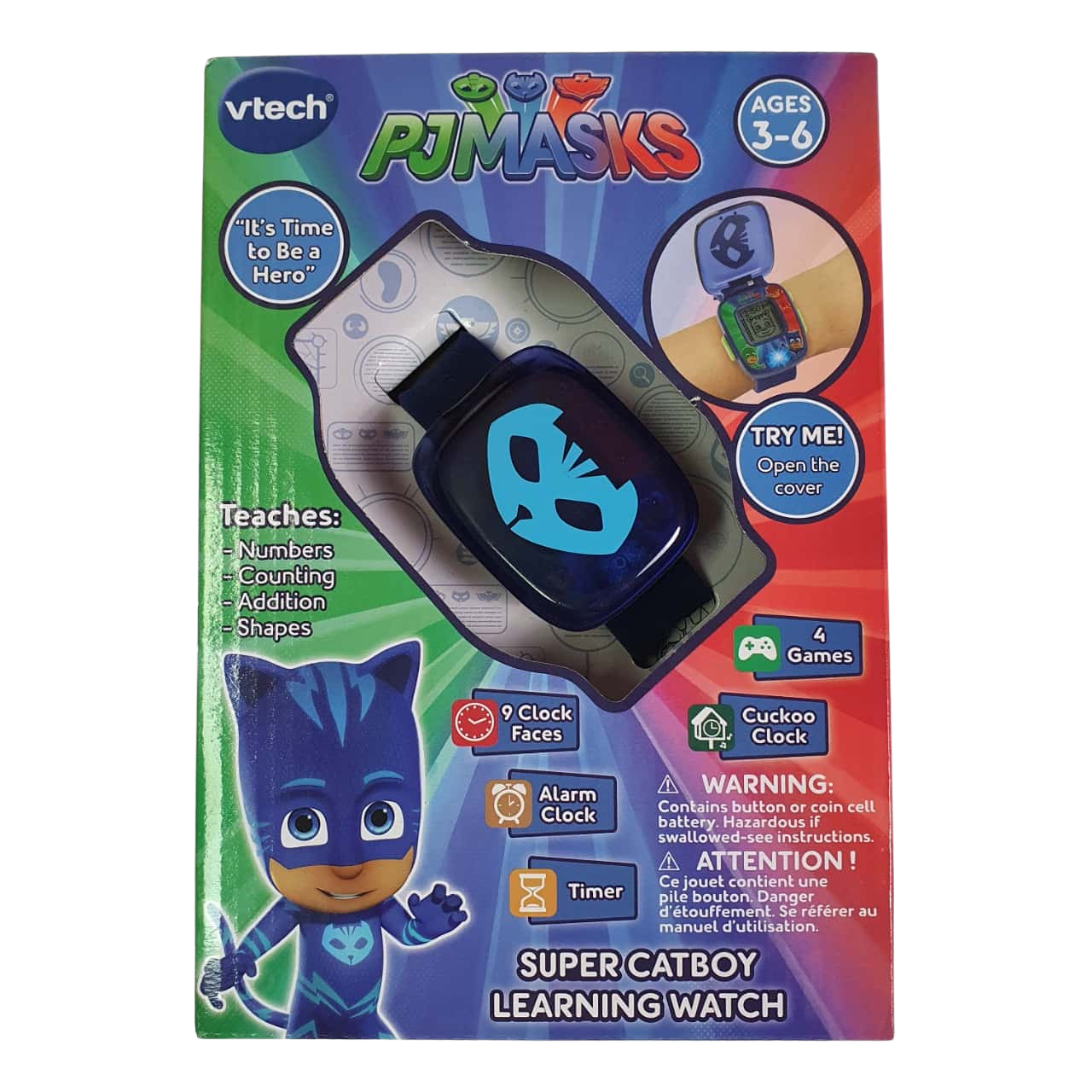 Vtech PJMasks Super Catboy Learning Watch - New In Box(s)