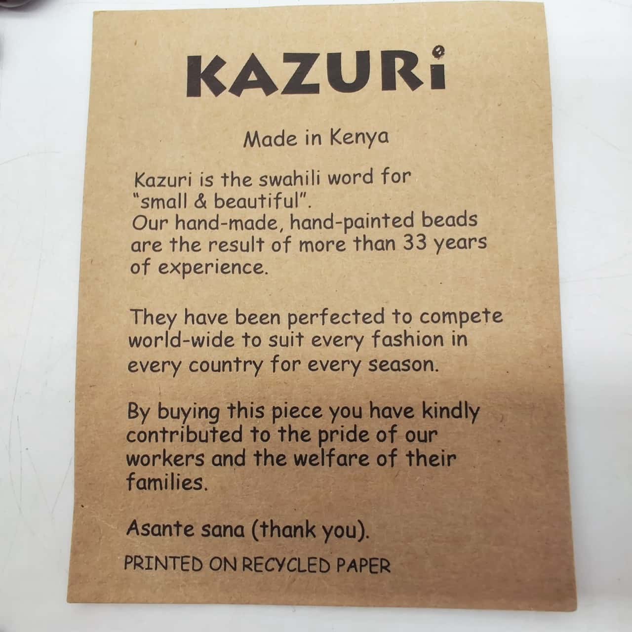 Beautiful Stunning Amazing Hand Made In Kenya New Kazuri African Necklace & Earrings(s)