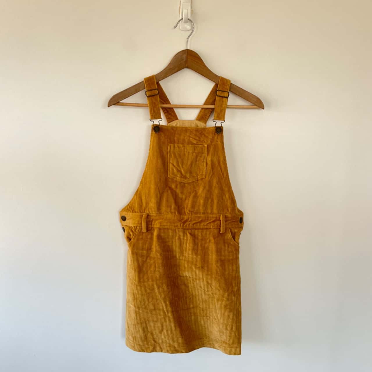Breakers Mustard Corduroy Overall Mini Skirt Size 14 / XL