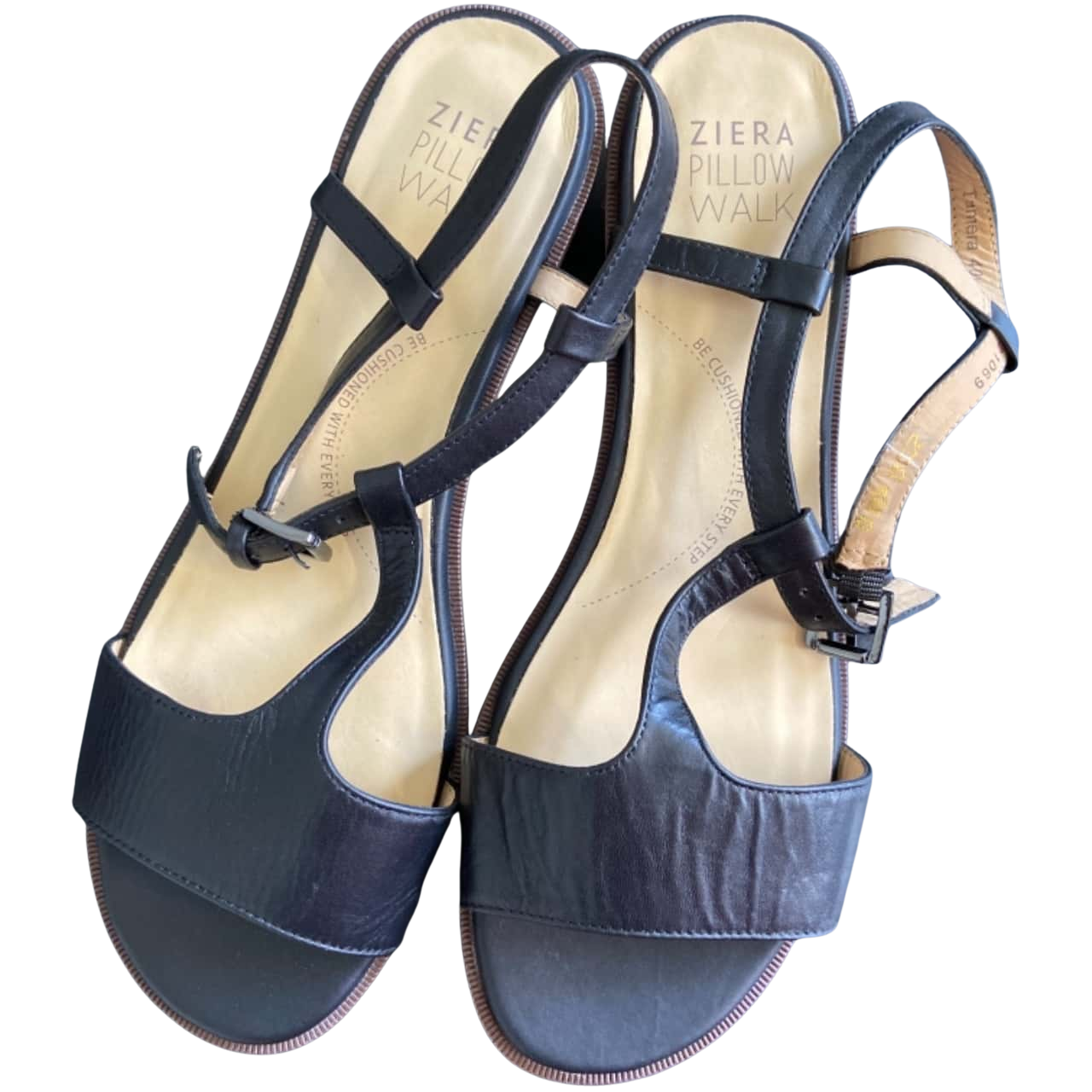 Ziera Womens Sandals Shoes Size 40 Black (s)